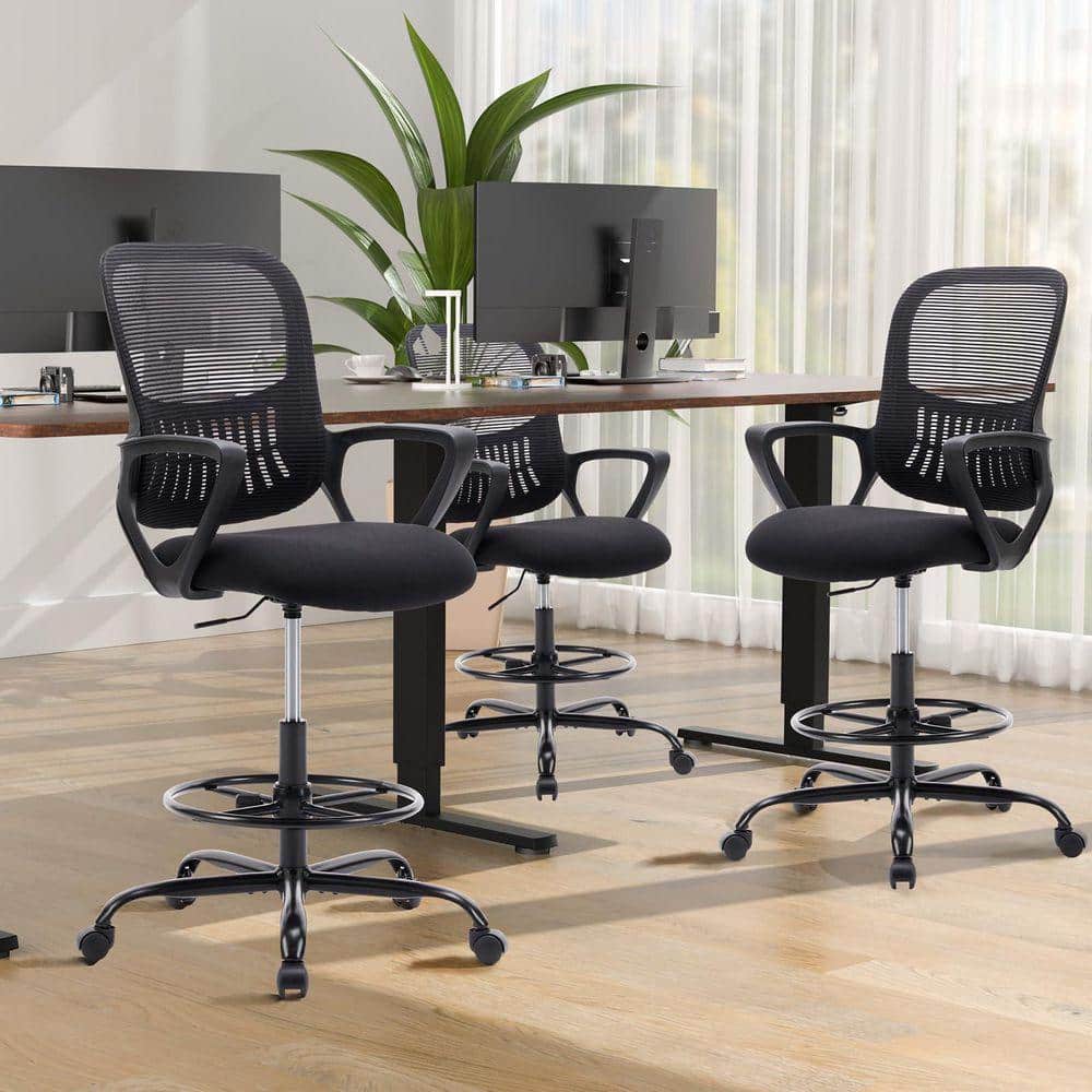 WONDER COMFORT Ergonomic Tall Mesh Seat Adjustable Height Office ...