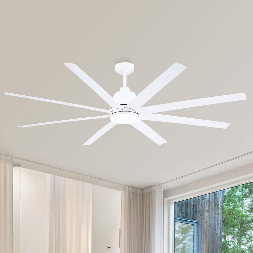 Kviflon 72 in. Indoor/Outdoor Industrial Commercial Large White Ceiling ...