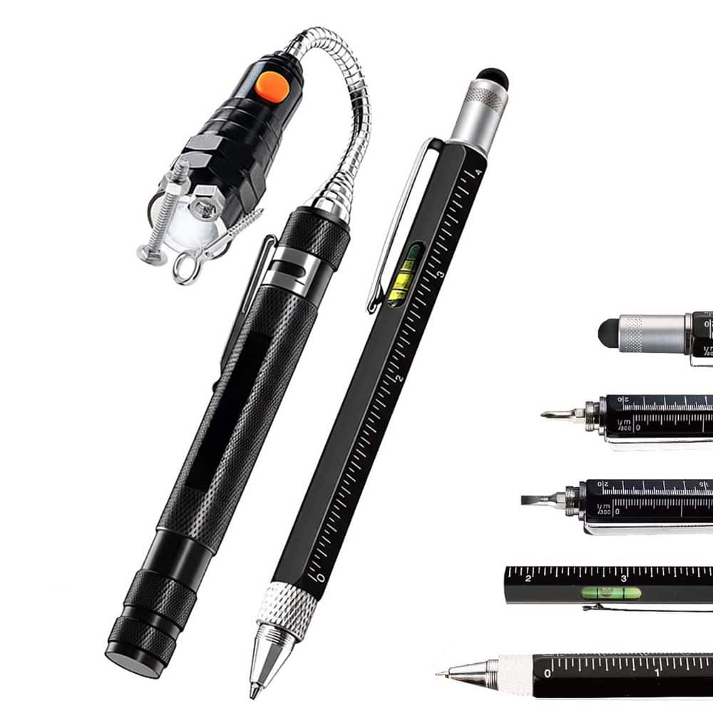 Black Aluminum Magnetic Pickup Tool Telescoping Flashlight and 6 in 1 ...