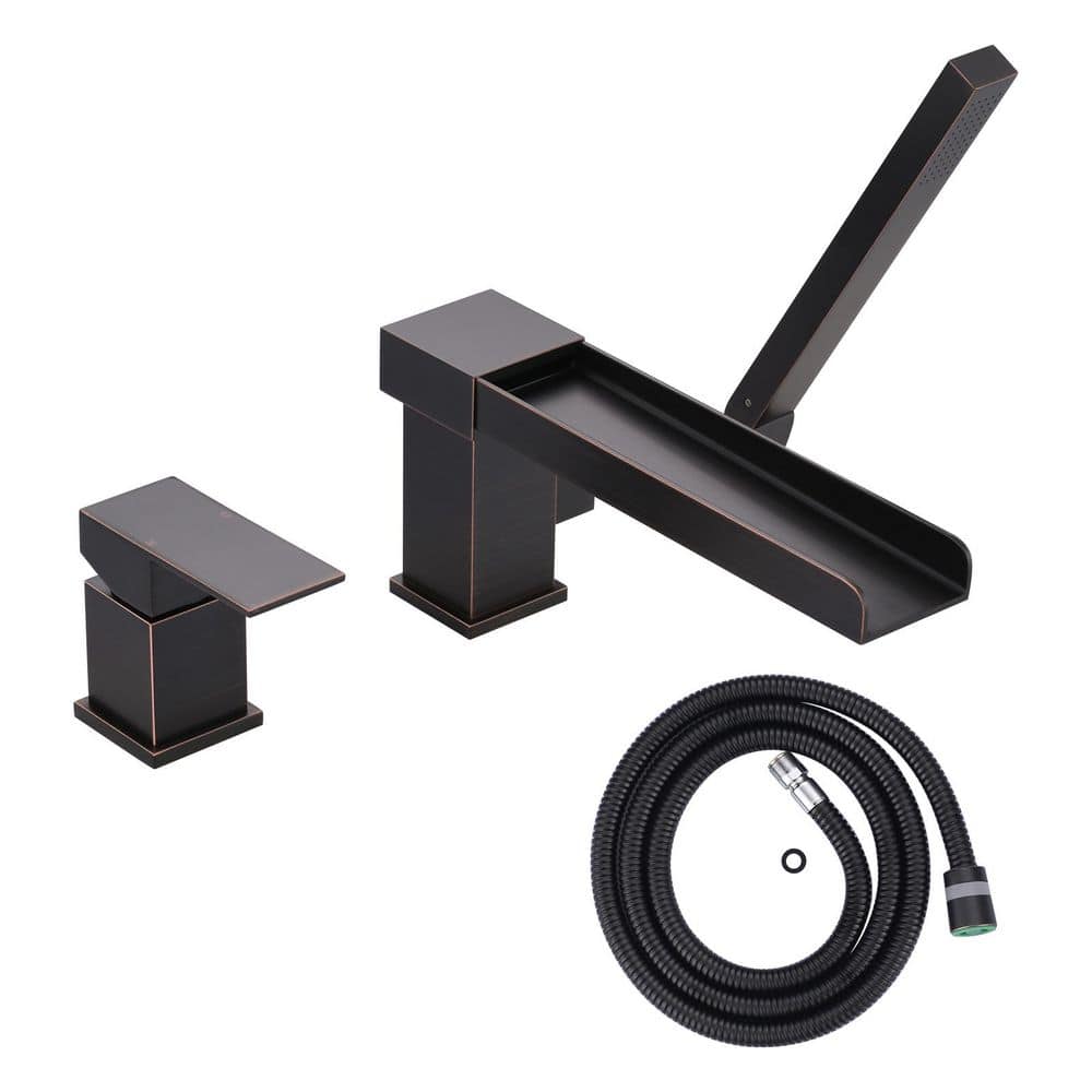 AVITAS Single-Handle Deck-Mount Roman Tub Faucet with Hand Shower in ...