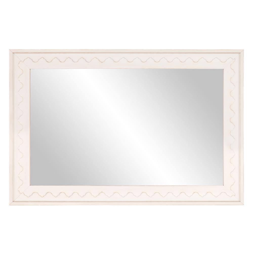 Pinnacle Medium Rectangle White Mirror (23.75 in. H x 36 in. W)-1805 ...