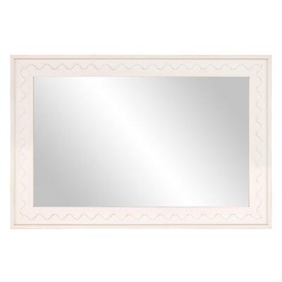 Pinnacle Medium Rectangle White Mirror (23.5 in. H x 36 in. W)-1805 ...