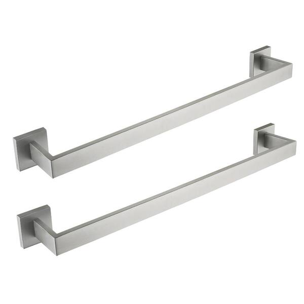 ATKING 2 Pack Bath 24 in. Wall Mounted Towel Bar Square Towel Rack ...