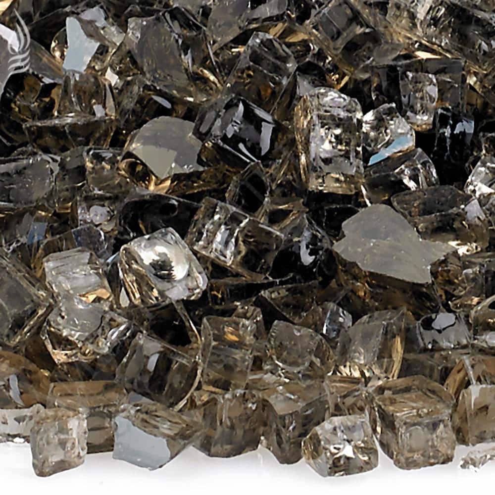 American Fire Glass 1/4 in. Bronze Reflective Fire Glass 10 lbs. Bag ...