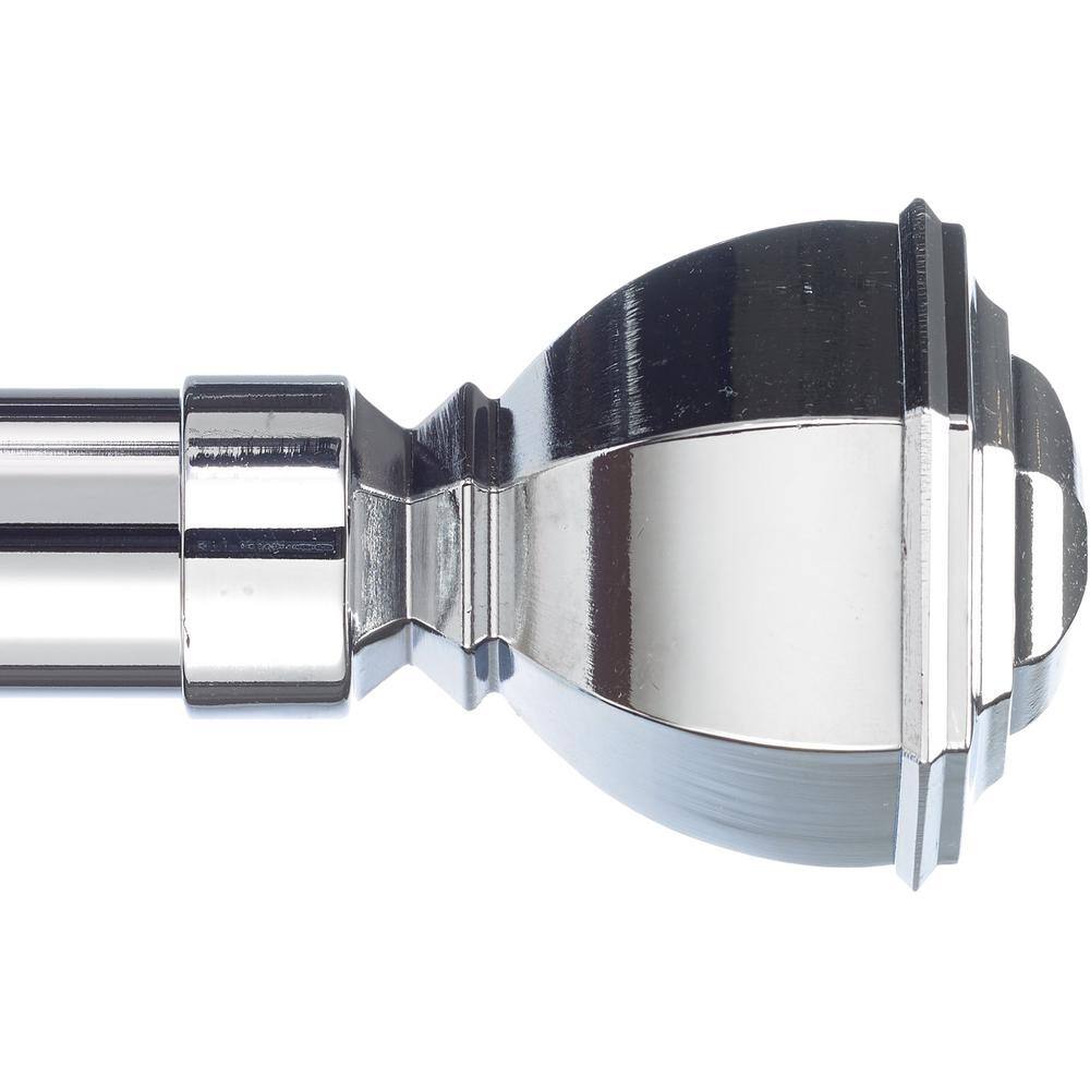 Art Decor 4 ft. Non-Telescoping Drapery Single Rod 1 1/8 in. with Rings ...