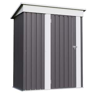Patiowell 6 ft. W x 4 ft. D Outdoor Storage Brown Metal Shed with ...