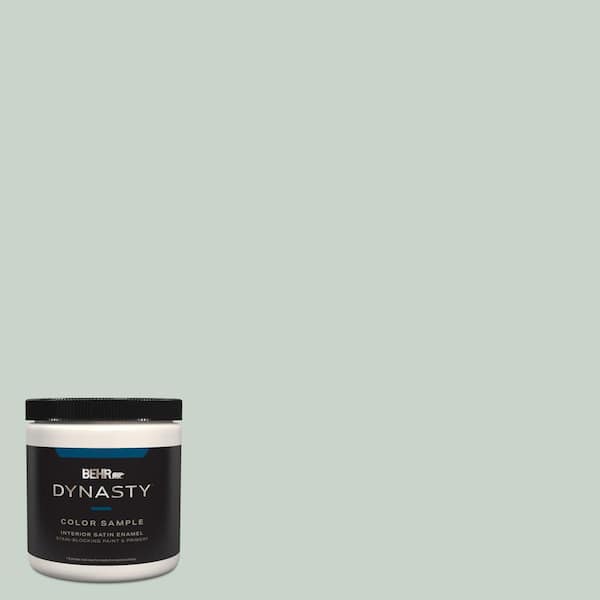 BEHR DYNASTY 8 oz. #460E-2 Valley Mist Satin Enamel Stain-Blocking ...