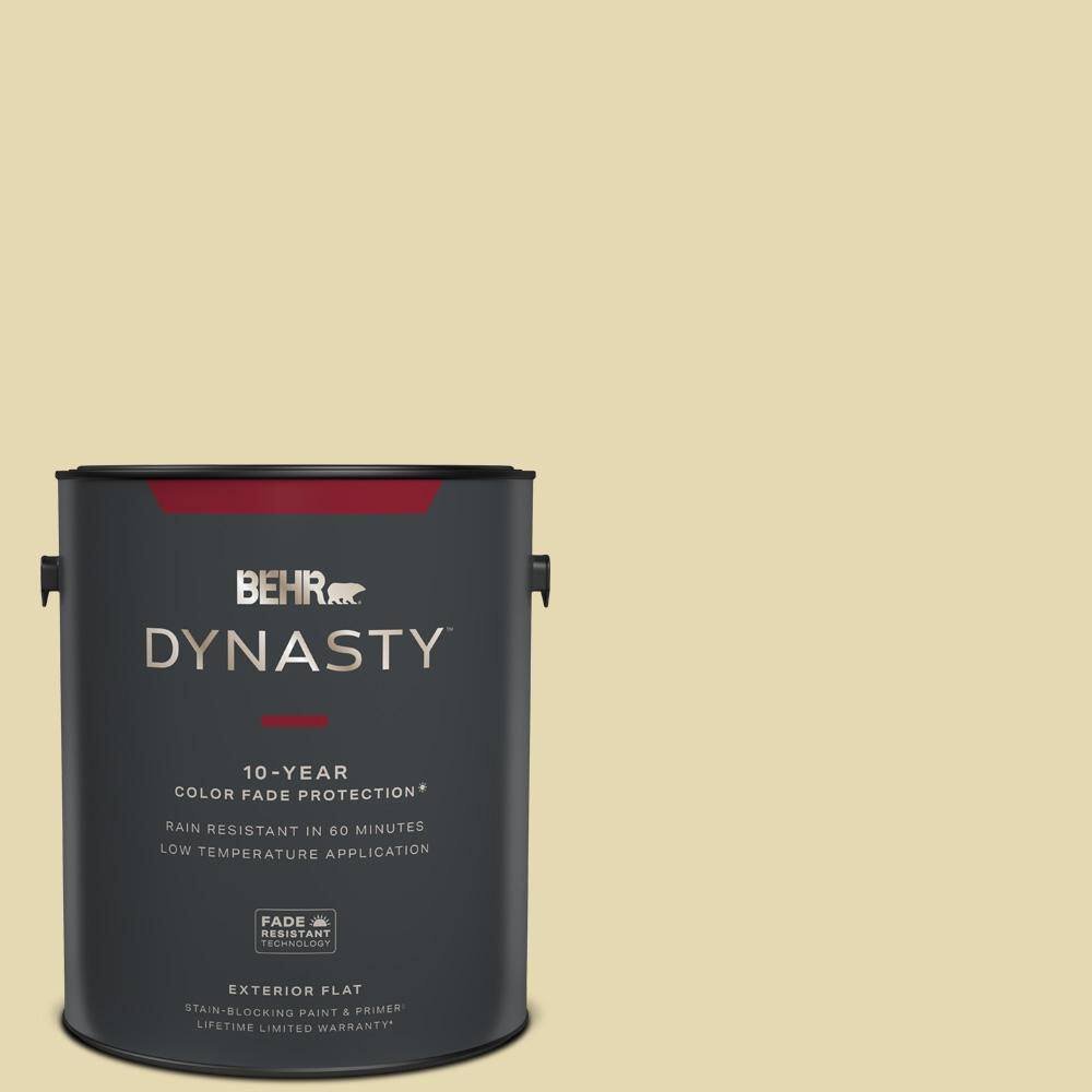 BEHR DYNASTY 1 gal. #MQ3-42 Honey Mist Flat Exterior Stain-Blocking ...