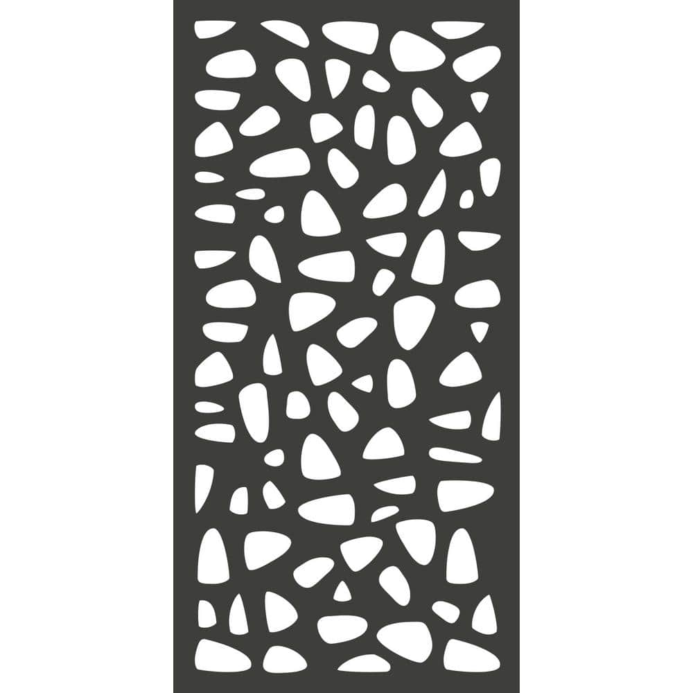 Modinex 6 ft. x 3 ft. Charcoal Gray Decorative Composite Fence Panel ...