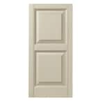 Ply Gem 15 in. x 39 in. Raised Panel Polypropylene Shutters Pair in Sand Dollar VINRP1539 CRM