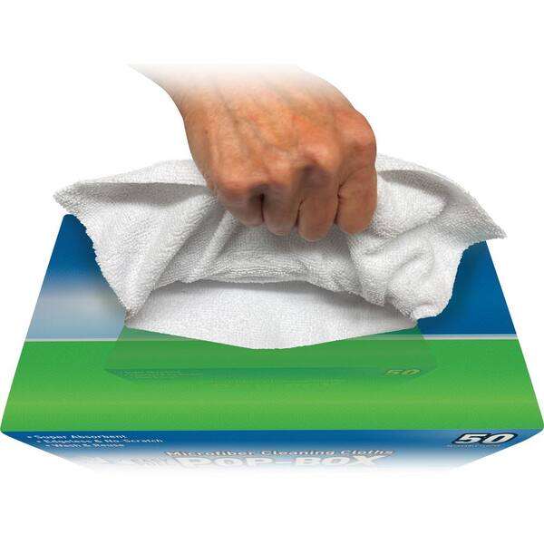 HDX 50ct HDX Pop-Box Microfiber Towels W-00630-50HDX - The Home Depot