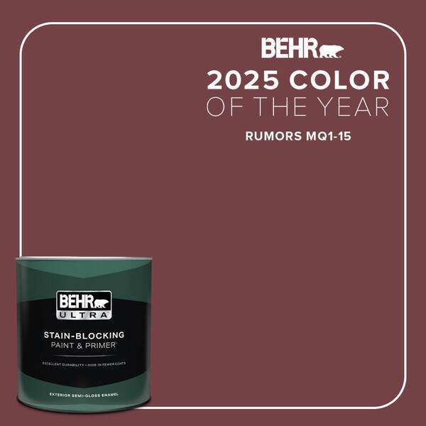 BEHR ULTRA 1 qt. #MQ1-15 Rumors Semi-Gloss Enamel Exterior Paint ...