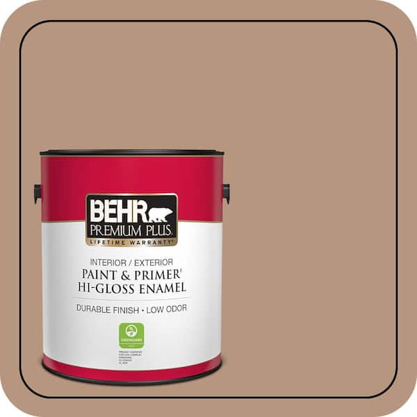 BEHR PREMIUM PLUS 1 gal. #S220-4 Potters Clay Hi-Gloss Enamel Interior ...