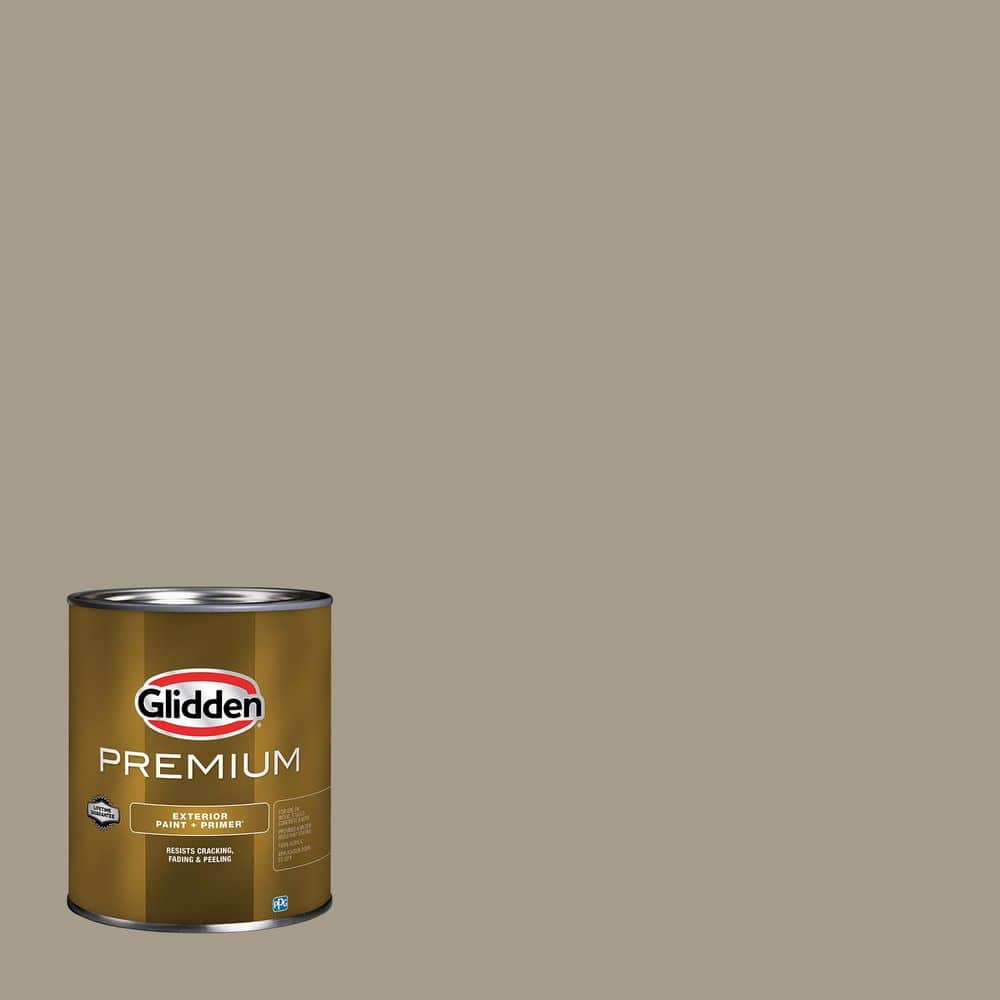 Glidden Premium 1 qt. PPG1024-5 Stonehenge Greige Flat Exterior Latex ...