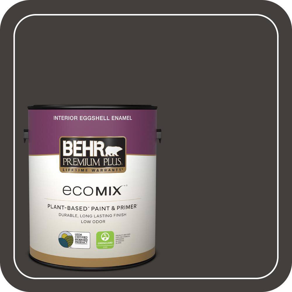 BEHR PREMIUM PLUS 1 gal. #MQ1-35 Off Broadway Eggshell Enamel EcoMix ...