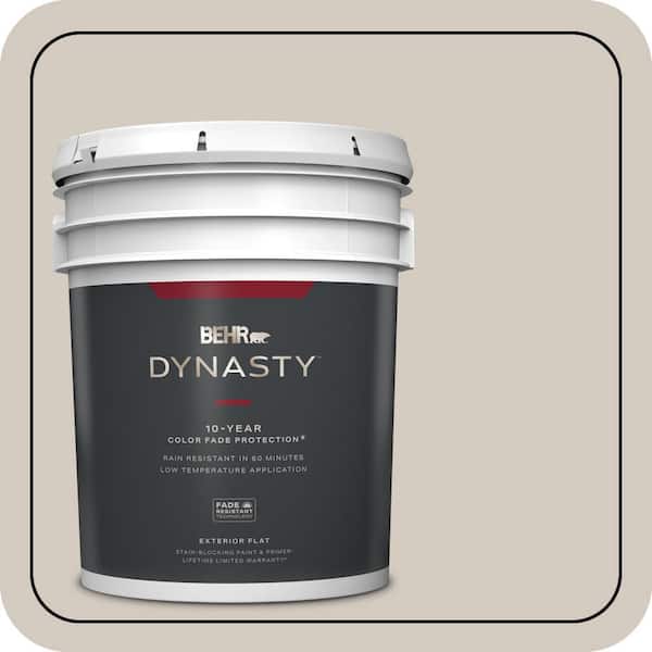 BEHR DYNASTY 5 gal. #N220-2 Ashen Tan Flat Exterior Stain-Blocking ...