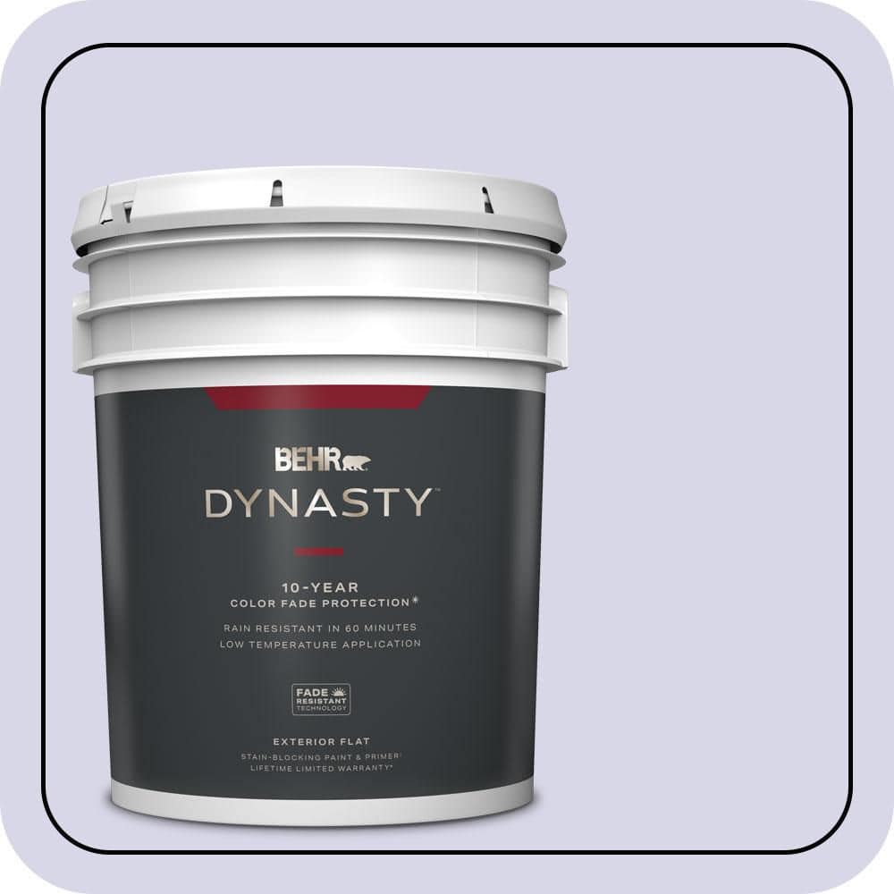 BEHR DYNASTY 5 gal. #630A-2 February Frost Flat Exterior Stain-Blocking ...
