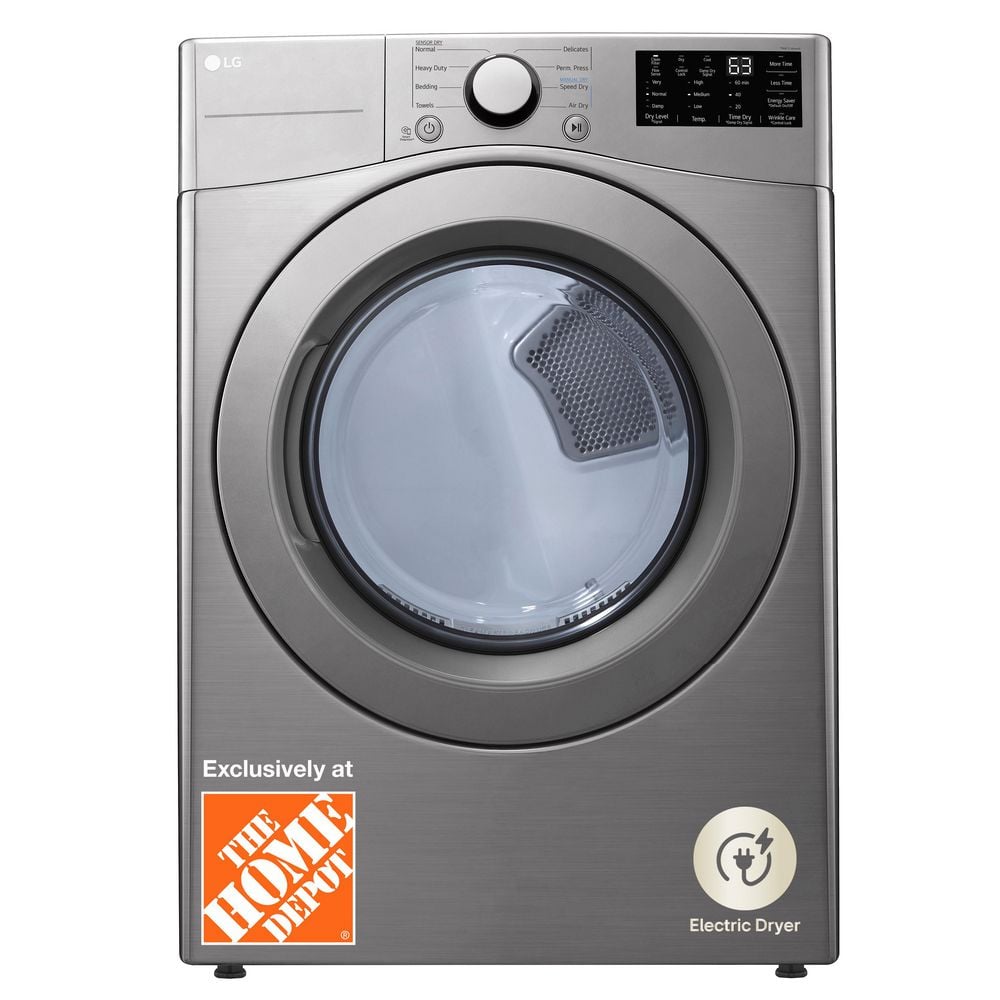 LG 7.4 cu. ft. Ultra Large Capacity vented Stackable Electric Dryer ...