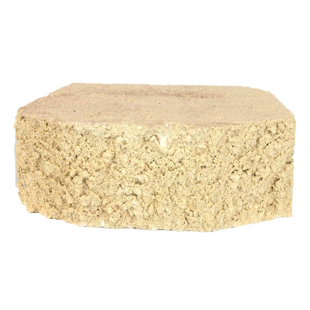 Oldcastle 3 in. x 8.25 in. x 5.5 in. Sand Concrete Retaining Wall Block ...
