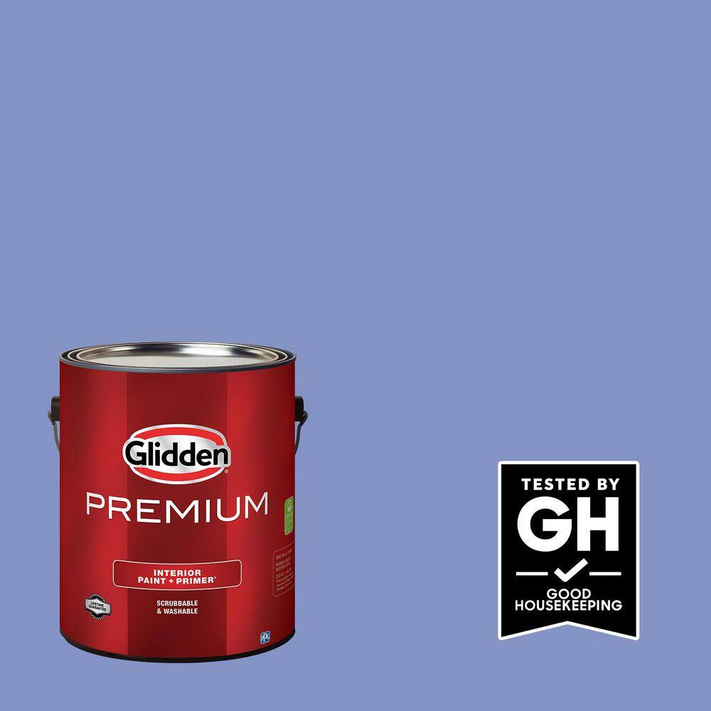 Glidden Premium 1 gal. PPG1245-5 Blue Hyacinth Satin Interior Latex ...