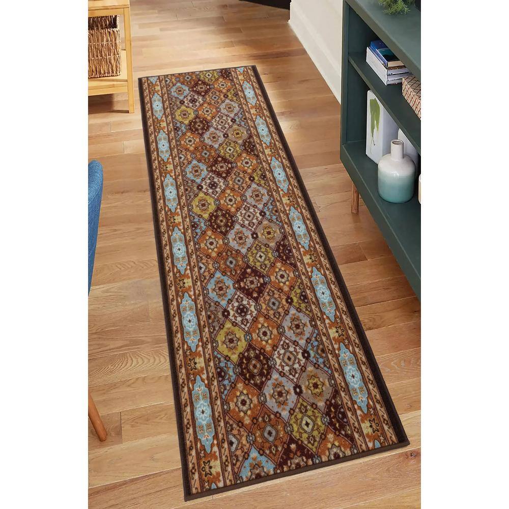 RugStylesOnline Bakhtiari Design Cut to Size Multicolor Color 36" Width ...