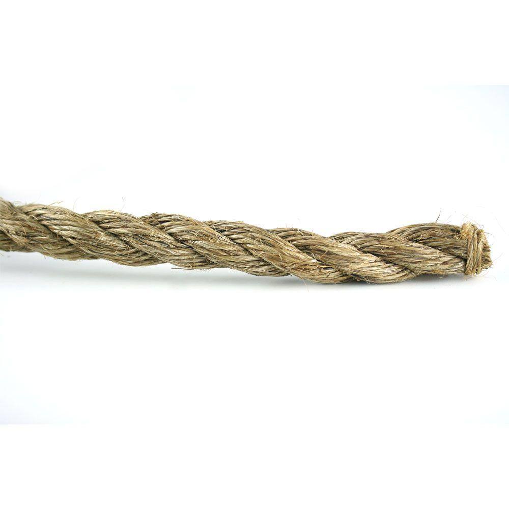 Everbilt 1/2 in. x 1 ft. Natural Manila Rope 64916 - The Home Depot