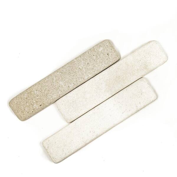 TILE CONNECTION Briqs Tropical White 2-1/2 in. x 11-3/8 in. Honed ...