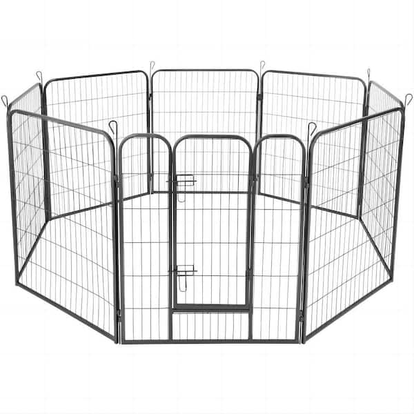 Miscool 40 in. H Foldable Heavy-Duty Metal Exercise Pens Indoor Outdoor ...