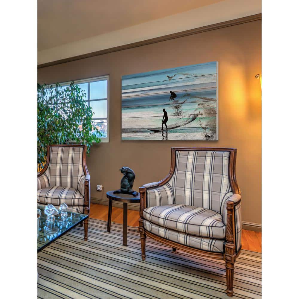 PARVEZ MICHEL INC 12 in. H x 18 in. W "Wave Jumping" by Parvez Taj ...