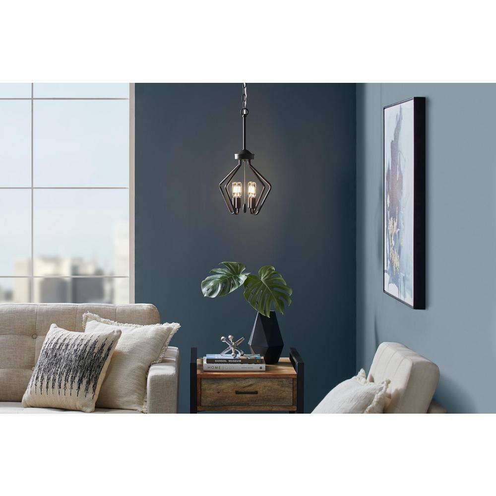 Home Decorators Collection Andalusia 4-Light Modern Matte Black Finish ...