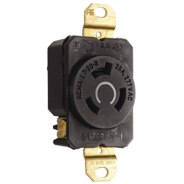 Legrand Pass & Seymour Turnlok 20 Amp 277-Volt NEMA L7-20R Locking ...