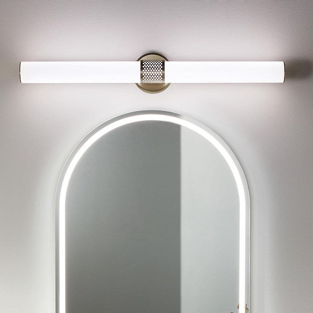 KICHLER Sashi 32 in. Bath Bar Large Vanity Light LED with White Glass ...