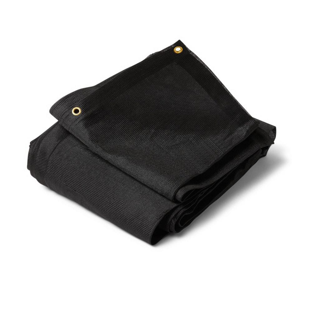 40 ft. x 50 ft. Black 18 Mil 18 oz. Heavy Duty Mesh Tarp, 75% Sunblock ...