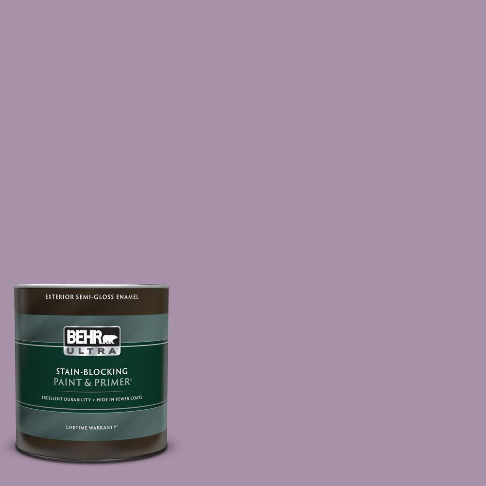 BEHR ULTRA 1 qt. #670D-5 Garden Flower Semi-Gloss Enamel Exterior Paint ...