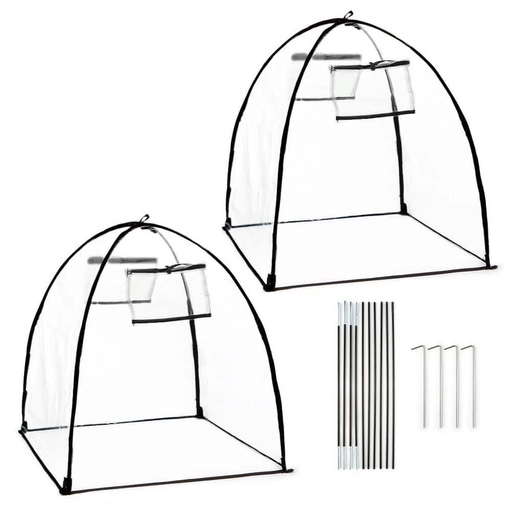 24 in. Transparent PVC Garden Cloche Plant Protector Cover Frost ...