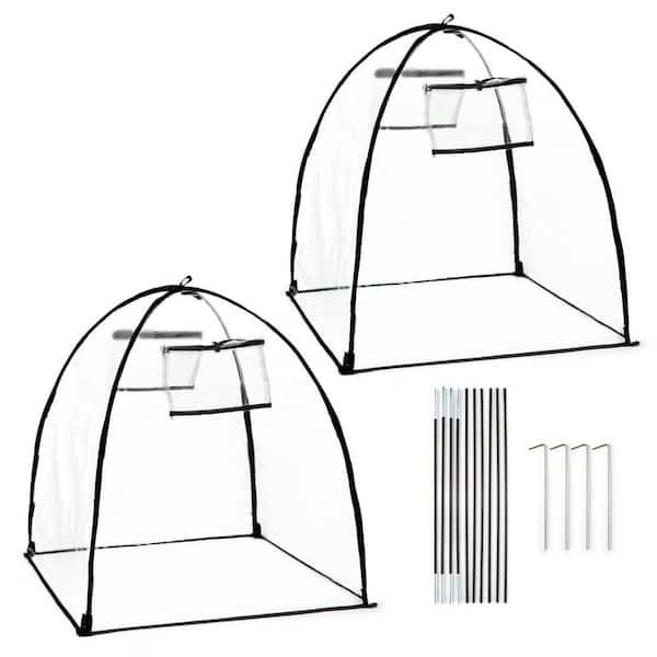 24 in. Transparent PVC Garden Cloche Plant Protector Cover Frost ...