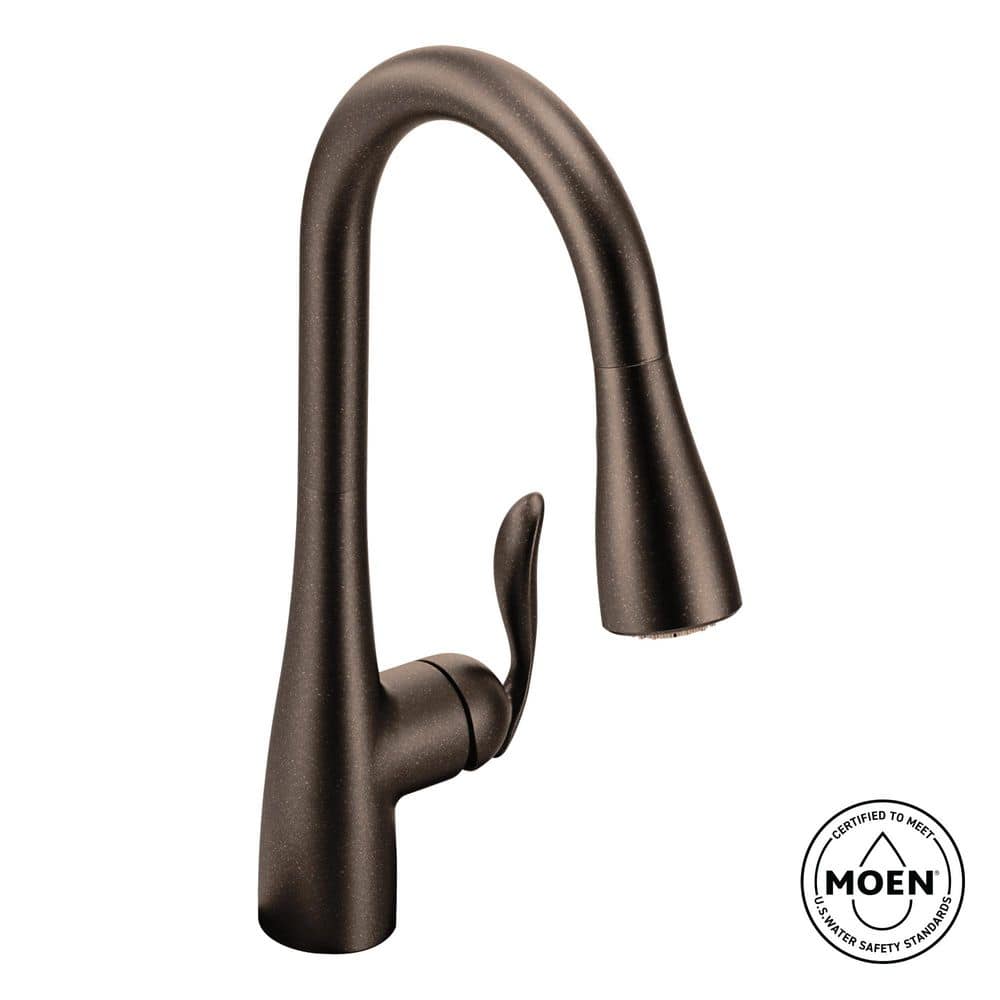 MOEN Arbor Single-Handle Pull-Down Sprayer Kitchen Faucet with Power ...