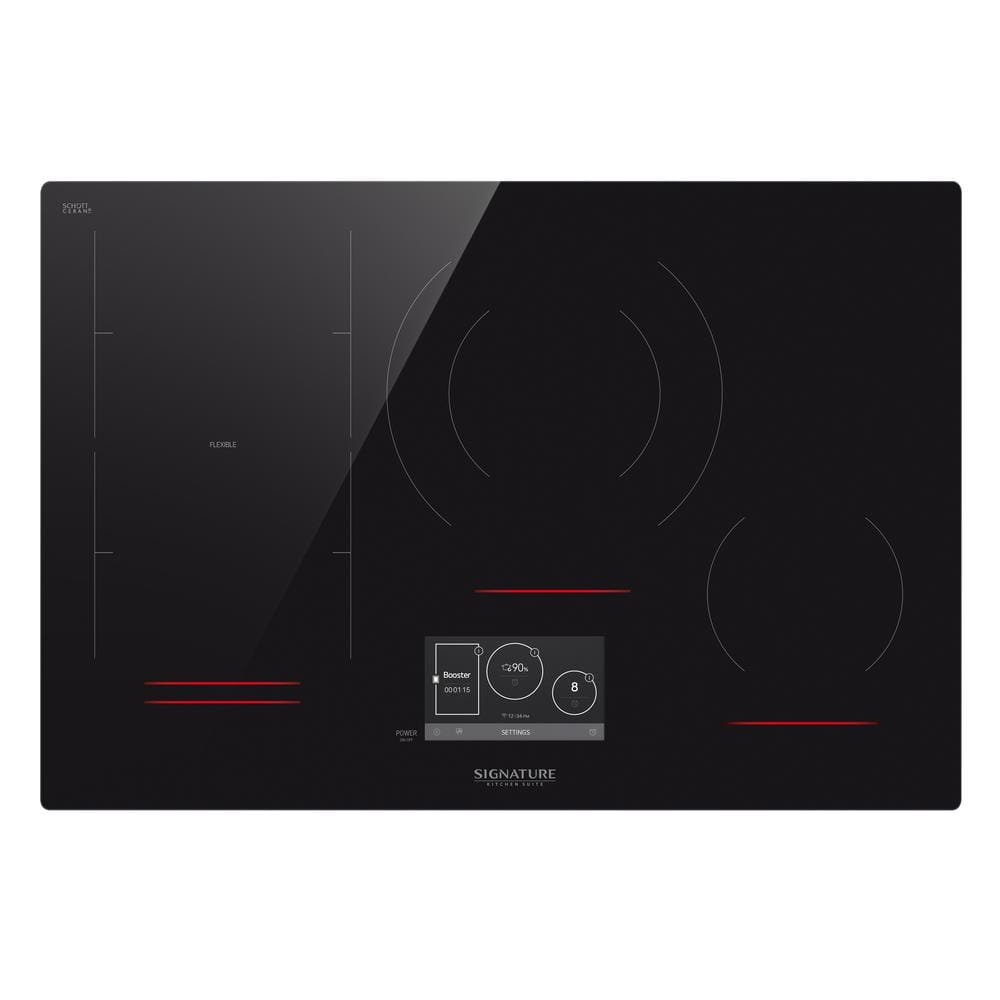 LG SIGNATURE 30 in. 4 Elements Induction Cooktop in Black with One Dual ...