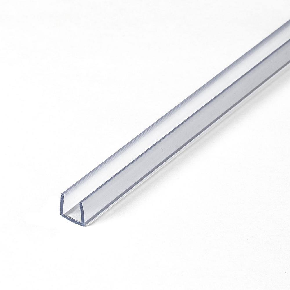 Outwater 9/32 in. D x 1/4 in. W x 72 in. L Clear PVC Plastic U-Channel ...