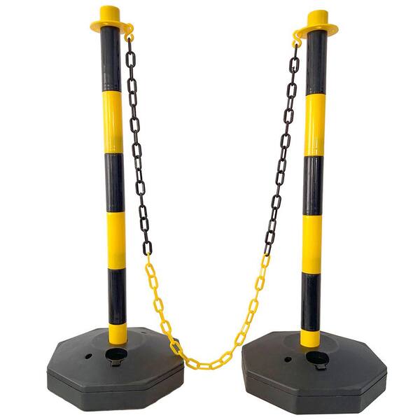 Expandable Crowd Control Barriers Traffic Delineator Posts With Plastic ...