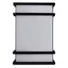 AMAX LIGHTING 3CCT LED Square 10 in. 1-Light Black Dimmable Wall Sconce ...