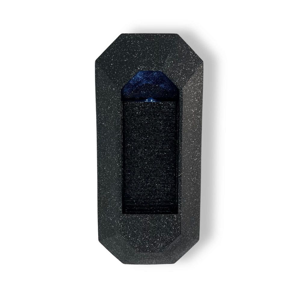 XBRAND 23.3 in H. Electric Resin Waterfall Fountain with LED, Lighted ...