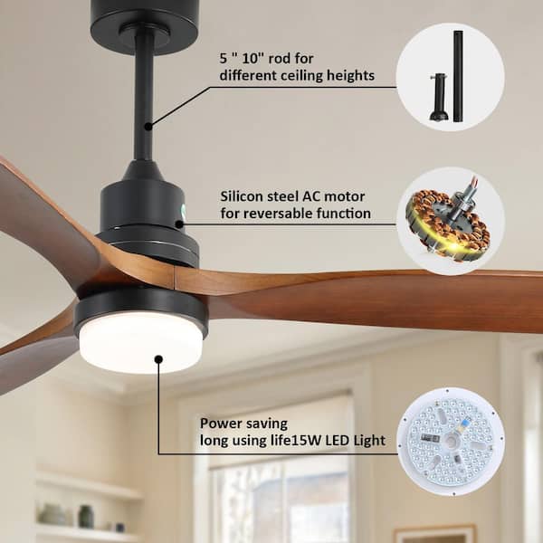 52 Jonson 5 Blade Ceiling Fan With Remote | Shelly Lighting