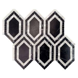 Ivy Hill Tile Infinite Thassos 5 in. x 0.39 in. Polished Marble Floor ...