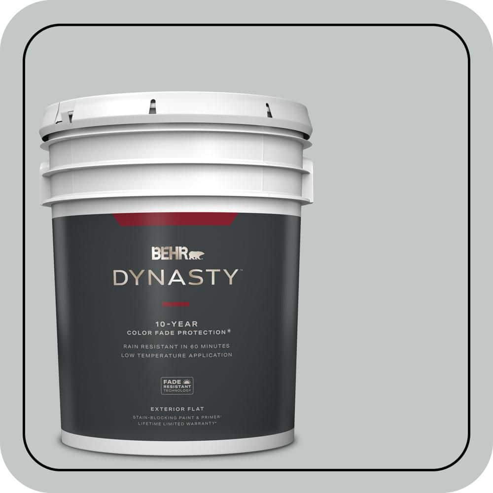 BEHR DYNASTY 5 gal. #N450-2 Zero Gravity Flat Exterior Stain-Blocking ...