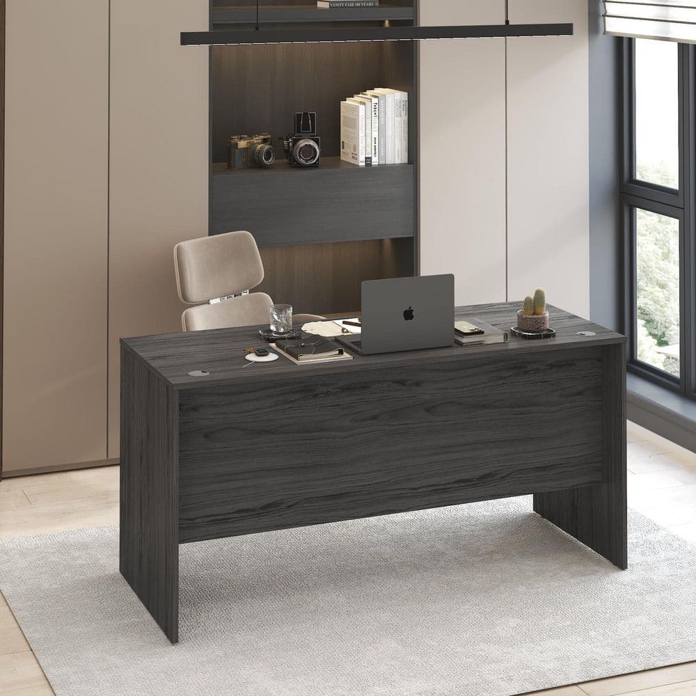 Furinno ROGER Office Desk, 60 in. Executive Desk, Computer Desk, with ...