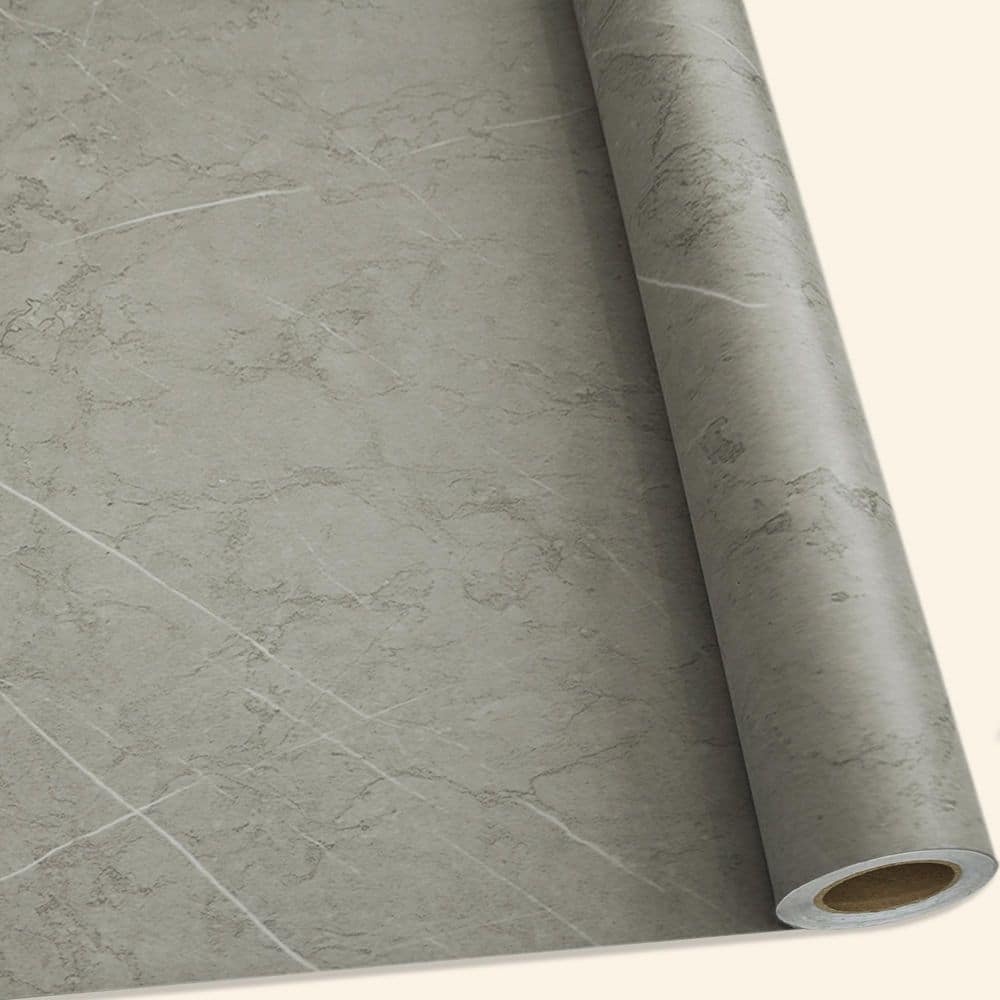 TUKTUK Textured Light Grey Peel and Stick Wallpaper Roll Self-Adhesive ...