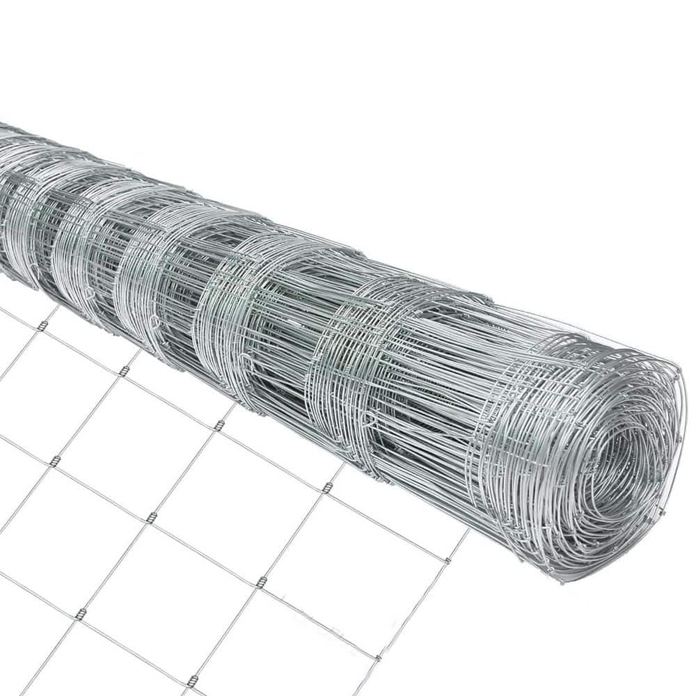 Justincity Galvanized 10 in. Wire Farm Fence Heavy Duty Deer Cattle Hog ...
