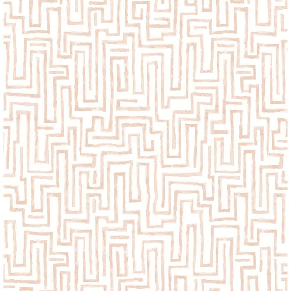 A-Street Prints Ramble Blush Pink Geometric Wallpaper Sample 4121 ...