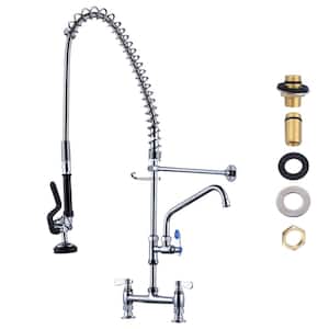 ARCORA Solid Brass Commercial Deck Mount Triple Handle Pull Down ...